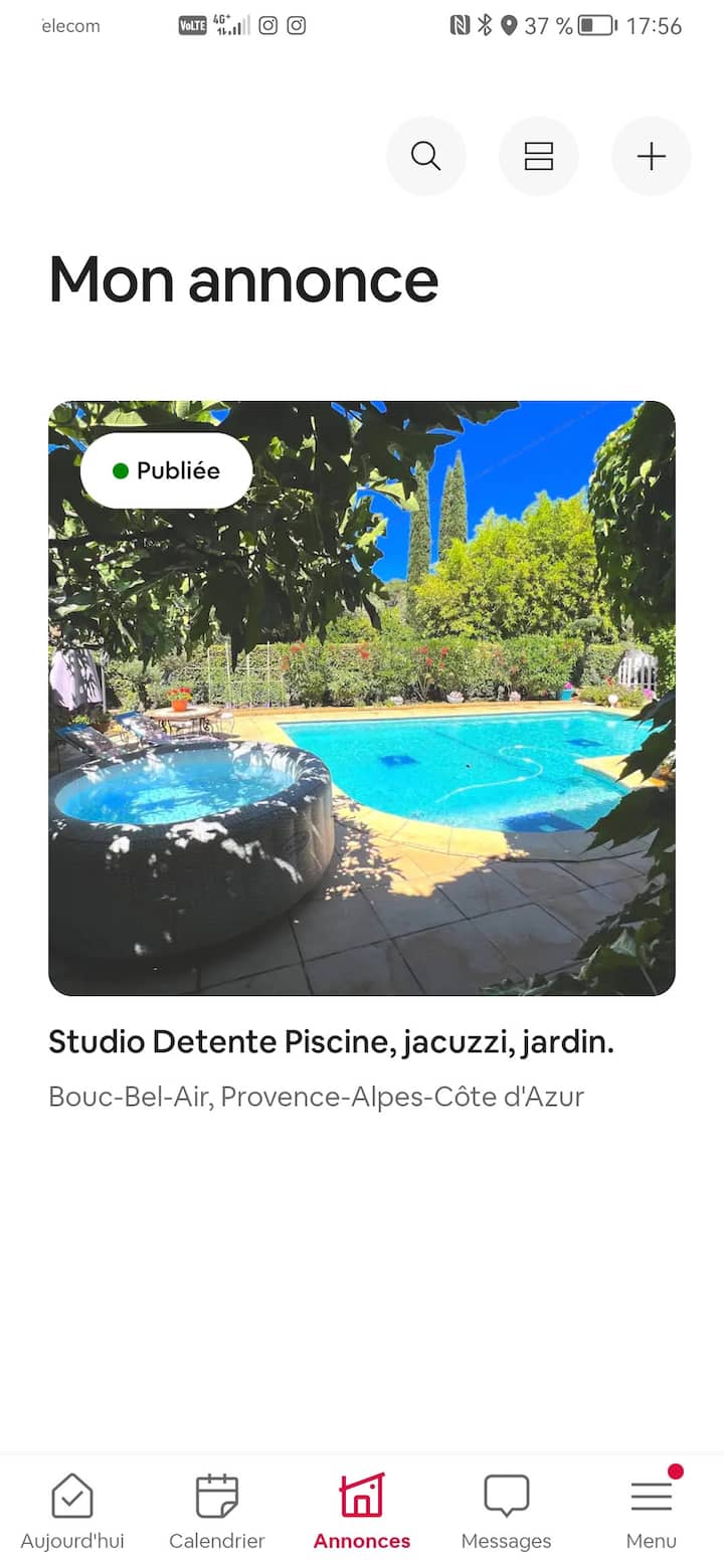 Studio Detente Au Calme, Piscine , Jacuzzi. - Aix-en-Provence