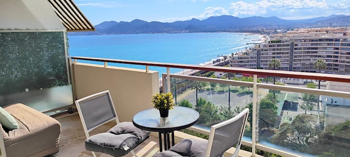 Cannes Magnifique Vue Mer - Accès Privé à La Plage - Cannes