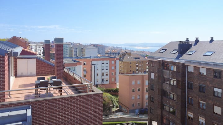 ÁTico  Dúplex | Terraza | Vistas Al Mar | Parking - Santander