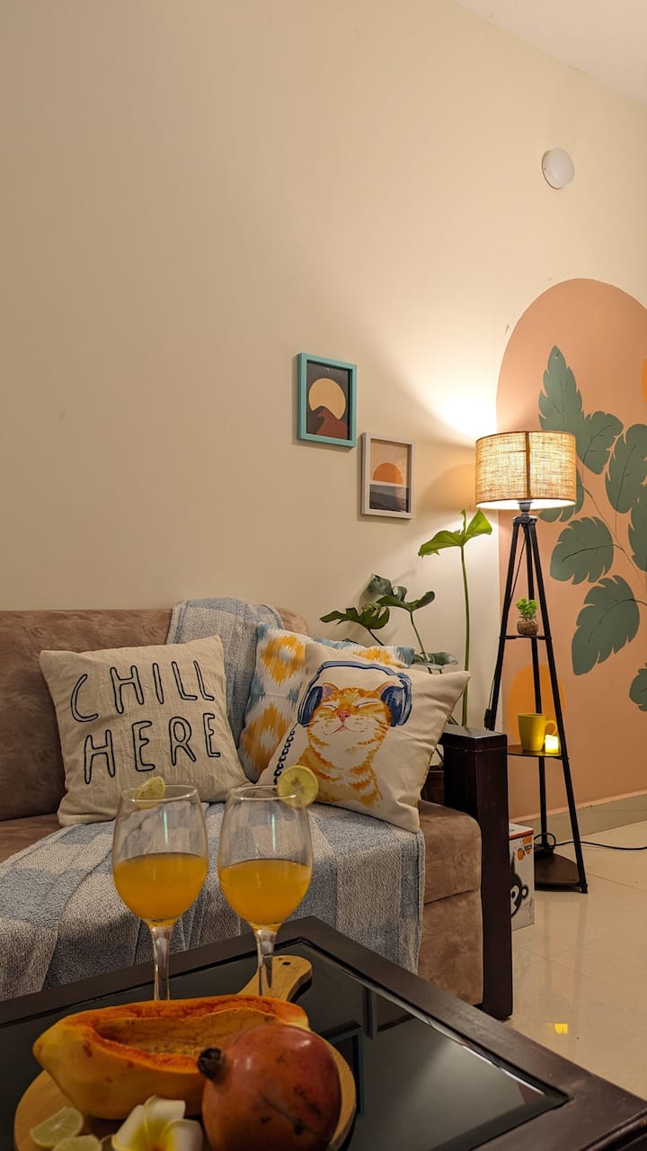 Tropical Haven-cozy 2 Bhk• Siolim • Shared Pool - Goa