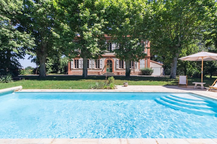 Demeure Bajou - Piscine Privée - Parc Arboré - Muret