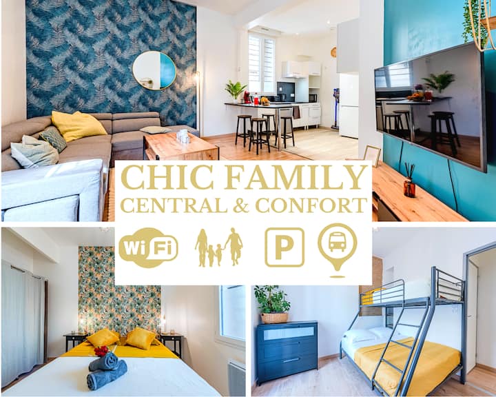 Chic Family - Neuf & Moderne - T3 Clim & Parking - Perpignan