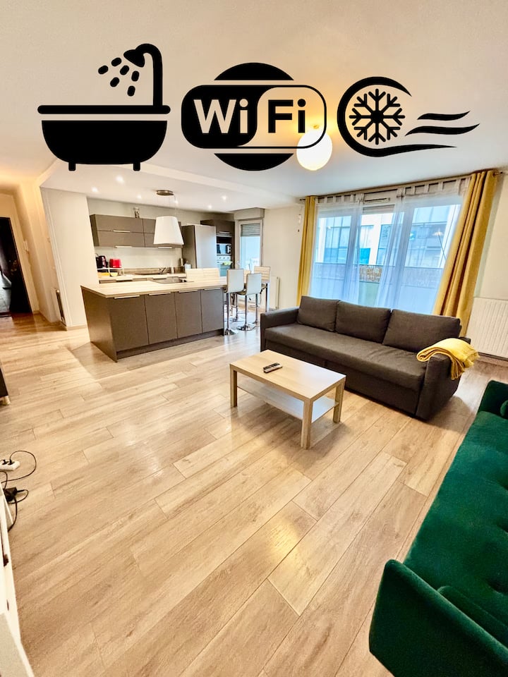 Sécurisé, 3 Chambres, Climatisation ! , Terrasse - Villeurbanne