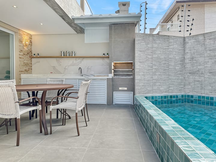 Private Pool | Bbq Grill | Condo | 4 Ensuites - Guarujá