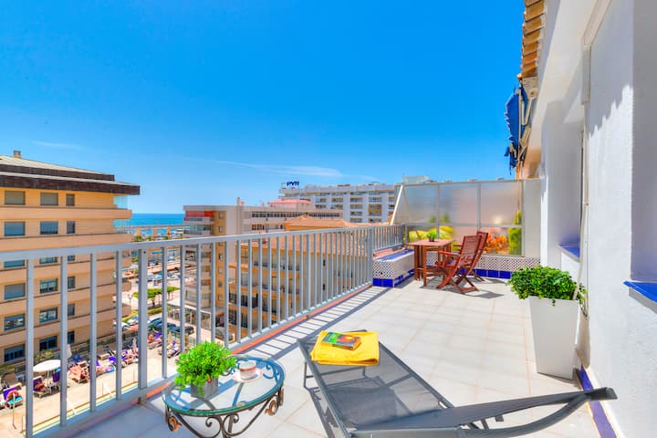 Solana Mayme Terraza Soleada Vista Mar - Fuengirola