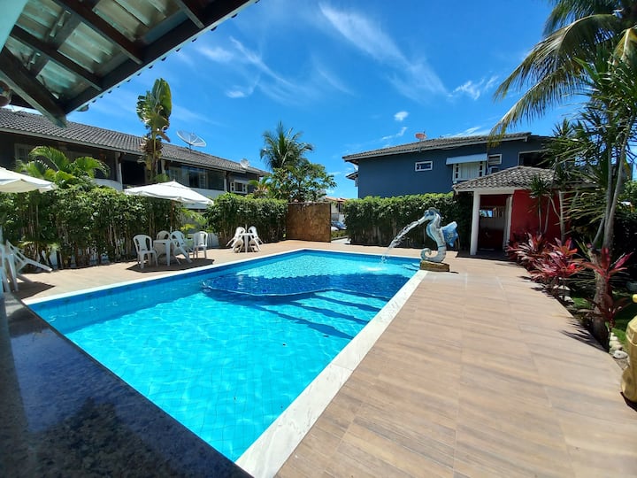 Espaçoso E Familiar Perto Da Praia De Taperapuan - Porto Seguro
