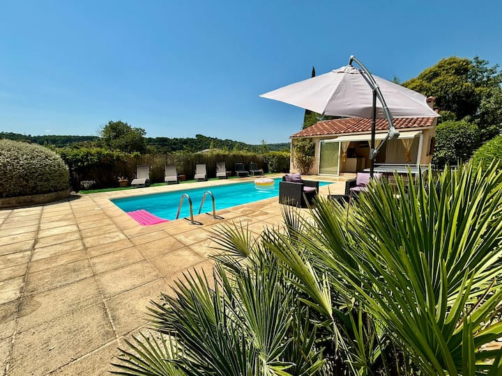 Villa Calme Piscine, Terrain Pétanque, Pool Housse - Trans-en-Provence