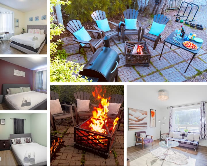 3br W/ Fire Pit, Outdoor Gym & Smoker - Near Falls - Niagara Falls