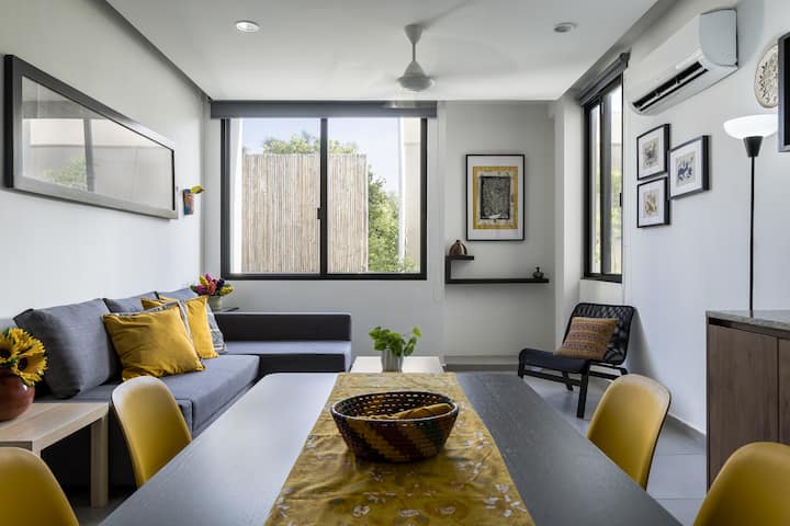 1 Bd Apt W/coffee Station + Mexican Art+ Parking - Mérida