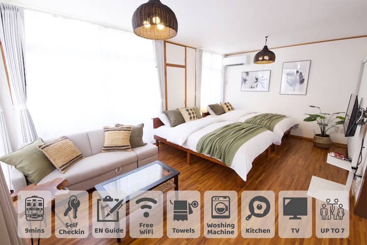Asato Sta. 9min／kokusai Dori Nearby／max 7ppl／wifi - Naha