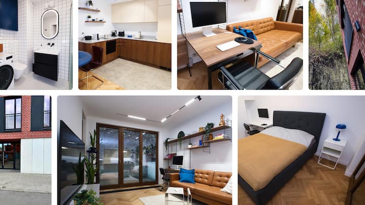Quiet, Modern, Walkable With Home Office - Kraków