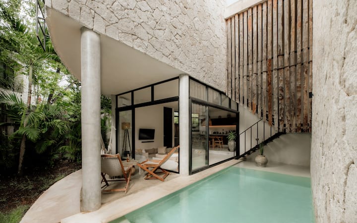 Jungle Boho Villa "Coco"/pvt Pool /Bbq/concierge - Mexico