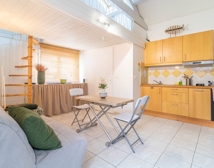Studio Climatisée Avec Terrasse Rdc Parking & Wifi - Gujan-Mestras