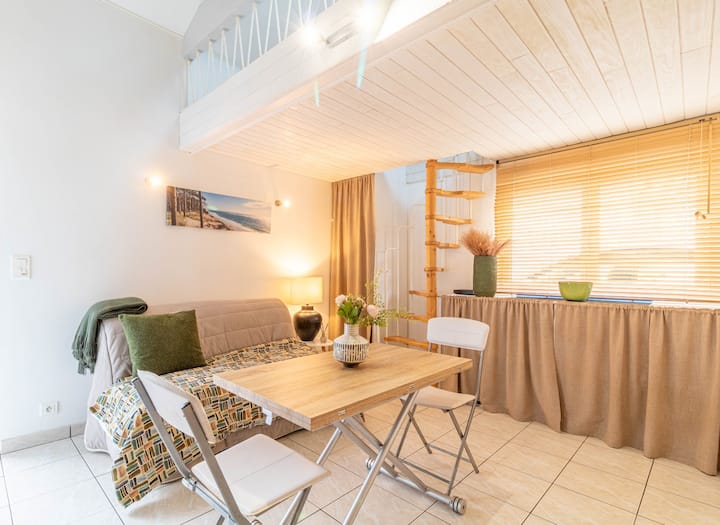 Jolie Maisonnette Climatisée Parking Privé & Wifi - Gujan-Mestras