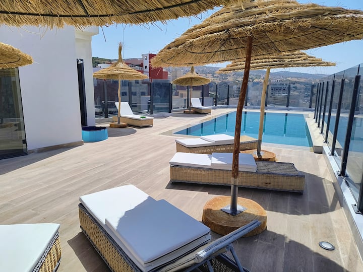 Duplex Moderne Avec Piscine Sur Le Toit - Tanger