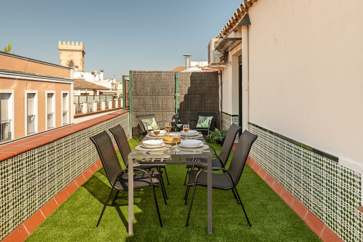 Avanti Hércules: Terraza, Arte Y Compás - Camas
