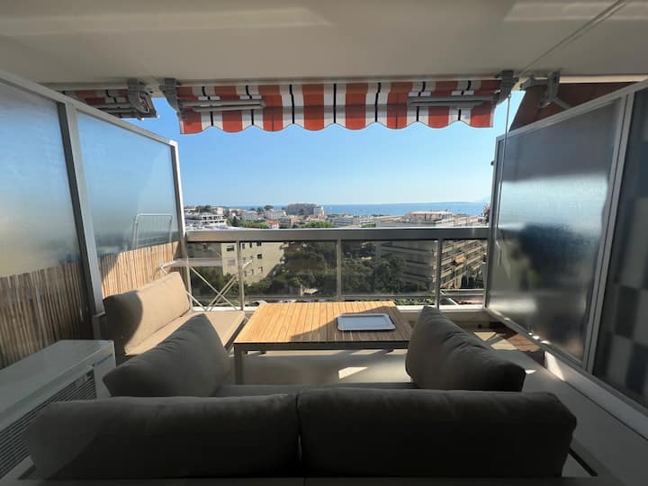2 Pièces De Charme, Terrasse, Vue Mer, Clim, Box. - Antibes