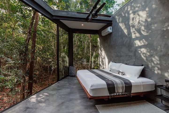 Luxury Glass Bungalow #3 In Jungle - Puerto Morelos