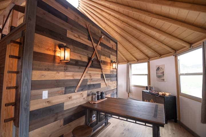 Snowy Range Yurt Cabin W/private 6 Person Hot Tub - Wyoming