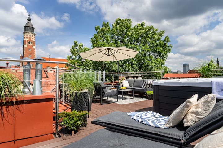Private Terrace | 2 Hot Tubs | Old Town King Size - Krakow