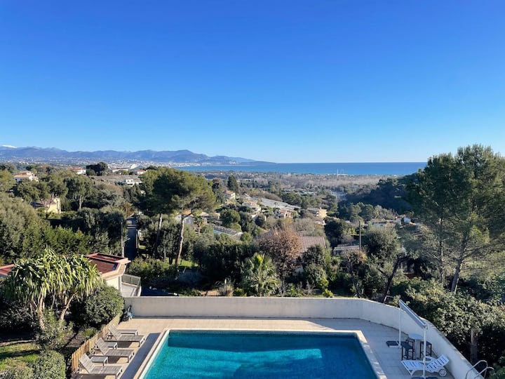 Exclusive Villa Vue Mer & Montagnes, Clim, 12 Pers - Cagnes-sur-Mer