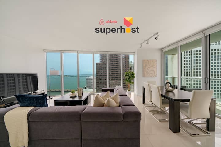 Cool Corner Ocean View 2br/2ba | Icon Brickell - Miami