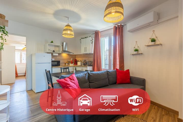 T3 Aqui Es Besièrs - 2 Chambres - Centre-clim-wifi - Béziers