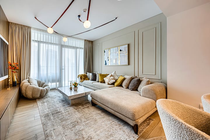 Chic 2bd In Dubai Creek Harbour With Infinity Pool - Dubai Airport (DXB)