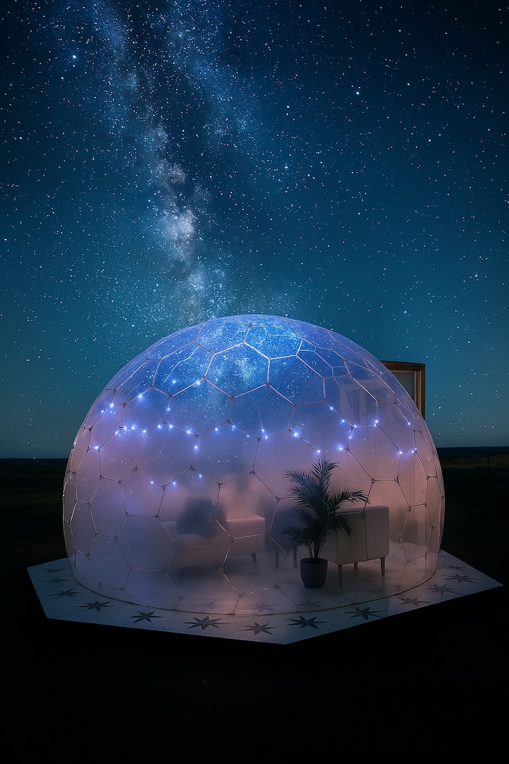 Private 3 Dome Sky Retreat– Sleeps 6 + Hot Tub - Cardston