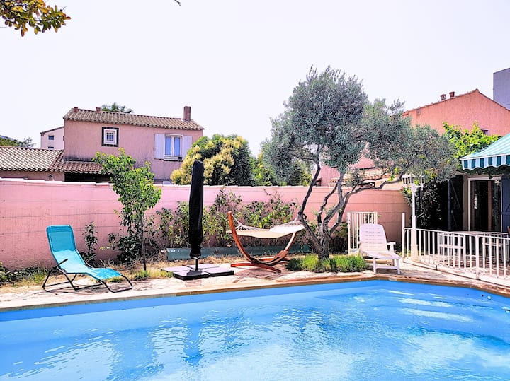 Studiomezza Indépendant De Villa, Piscine Chauffée - 