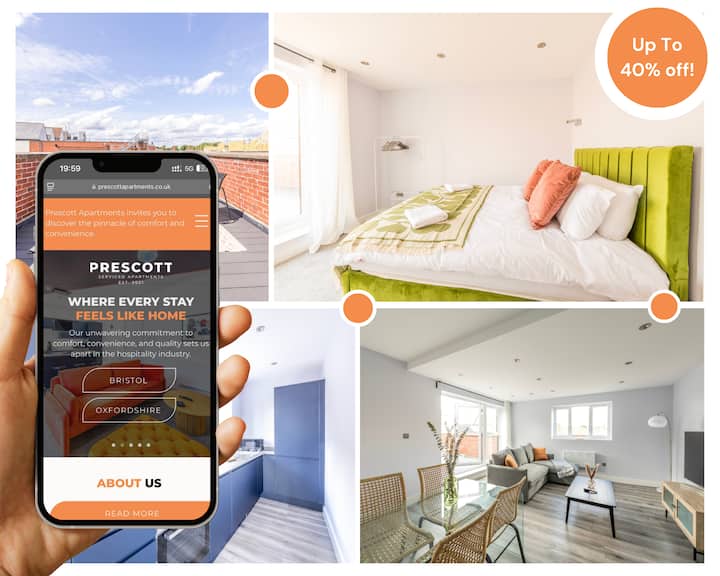 Modern Pent House Apartment | Central | 6 Guests - Didcot