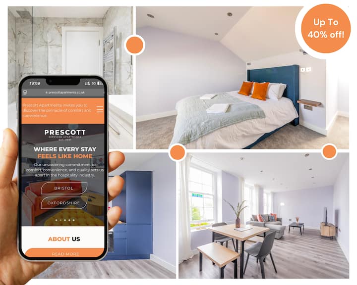 Luxury Morris Mews Apartment | Central | 7 Guests - Didcot