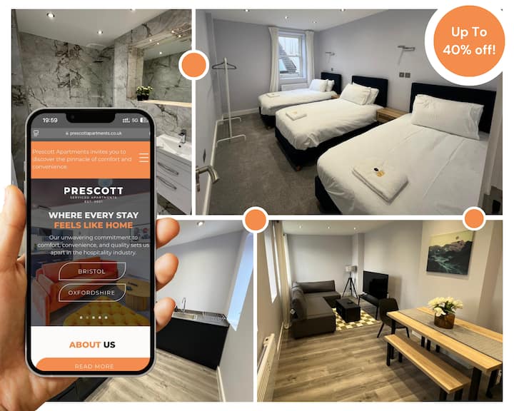 Queen Apartment | En-suites | High Spec | 7 Guests - Wantage