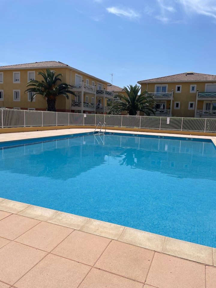 T2 Calme, Clim, Terrasse + Piscine – Agde - Agde
