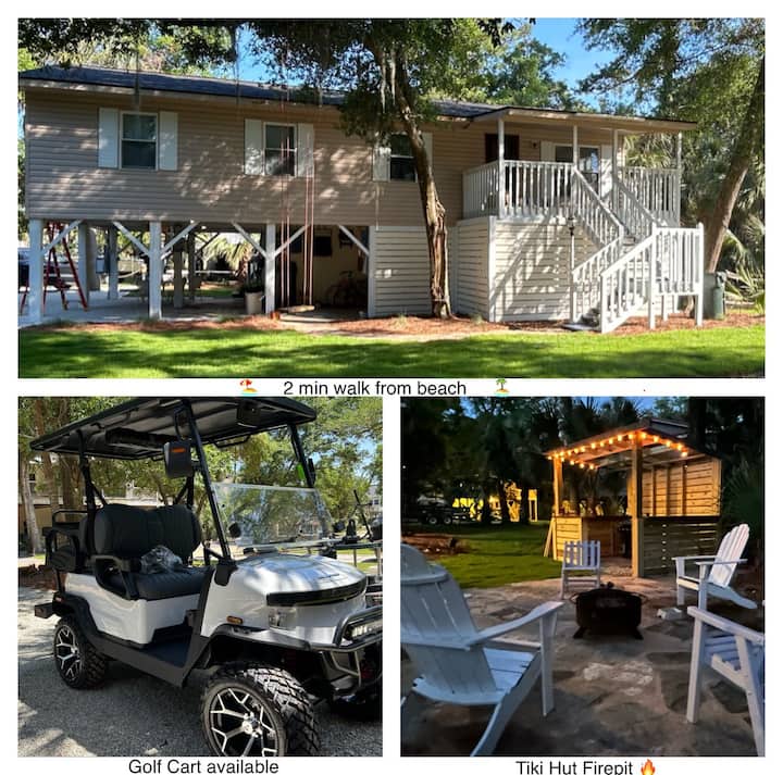Lsv Golf Cart Avail., Fire Pit, Pet Friendly - Edisto Beach, SC