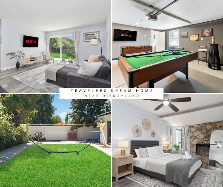 Modern Haven: Peaceful Family Retreat W/ Gameroom! - Anaheim, CA