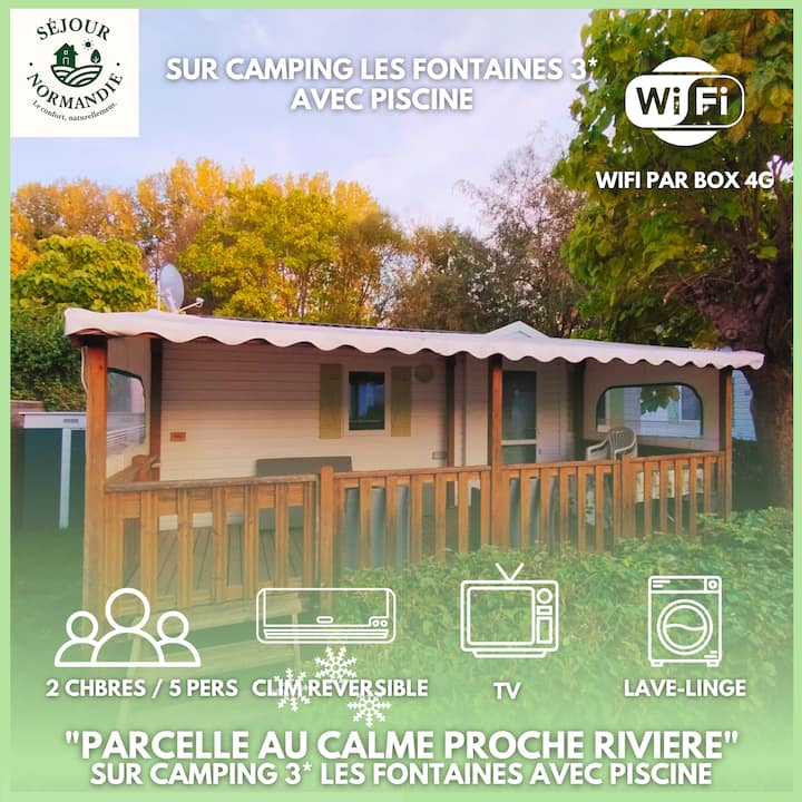 Mh 5 Personnes Au Calme Avec Clim, Belle Terrasse - Anet