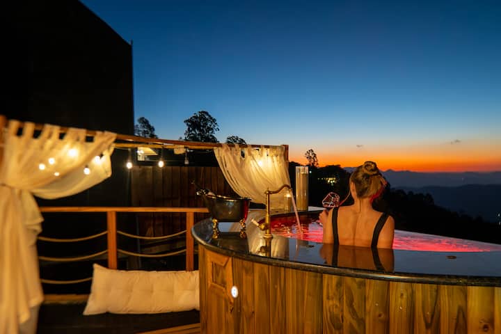 Chalé Boutique Spa ※  Jacuzzi Externa , Sauna Seca - Santo Antônio do Pinhal