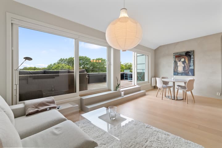Penthouse Apt W/private Rooftop Behind Royalcastle - Oslo