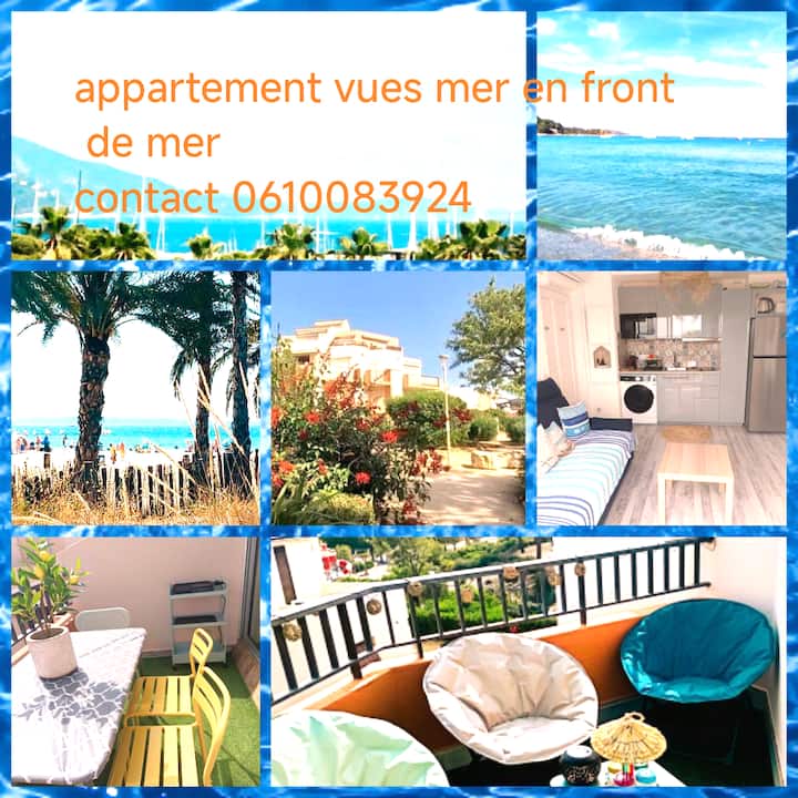 T1front De Mer 3* Terrasses Vues Mer, Park., Clim - Bormes-les-Mimosas