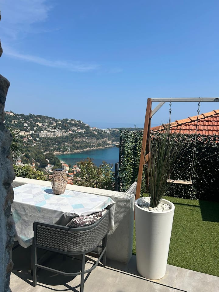 Studio Terrasse Jardin Vue Mer Dans Villa Moderne - Roquebrune-Cap-Martin