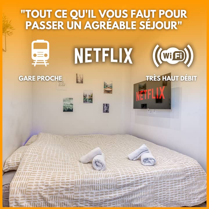 Studio *Le Saphir* Cosy - Gare Parilly - Vénissieux