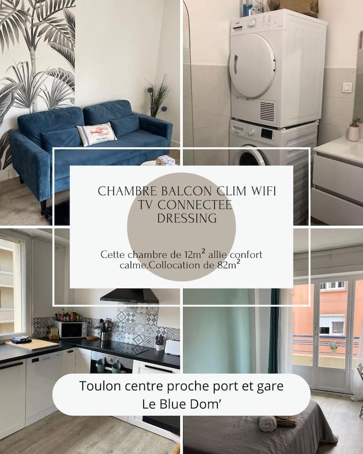 Grande Chambre Balcon Clim Wifi Tv Centre  Port - Toulon