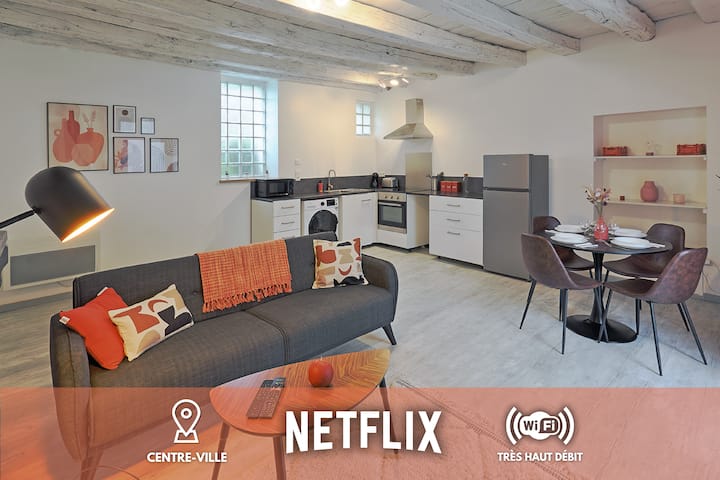 Centre-ville ~ Fibre ~ Netflix ~ T2 Le Rieffel - Nozay