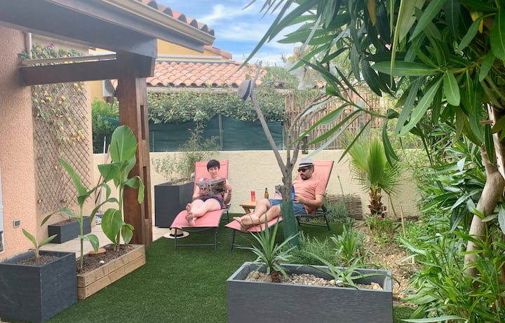 Petite Villa Bord De Mer+ Jardin+ Parking Privé - Saint-Pierre-la-Mer
