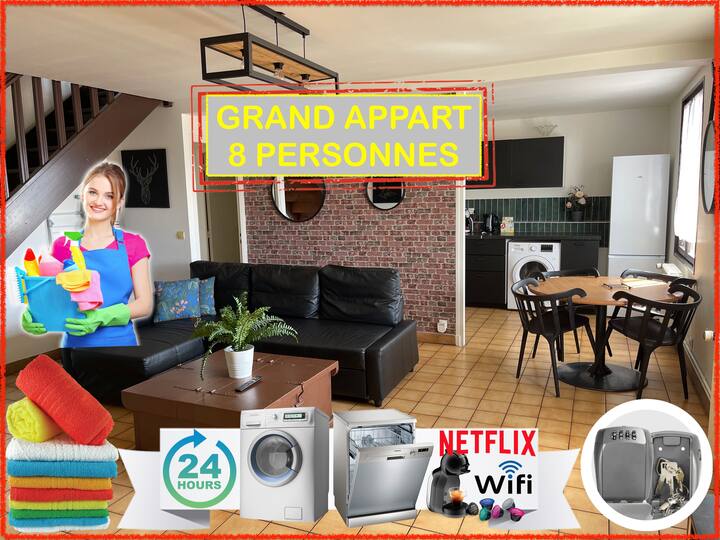 14 Chic Et Cosy Grand Appart, Centre, Wifi Netflix - Saint-Étienne