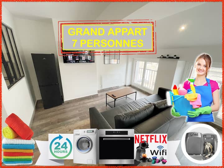 17 Chic Et Cosy Centre, Arrivée 24/24 Wifi Netflix - Saint-Étienne