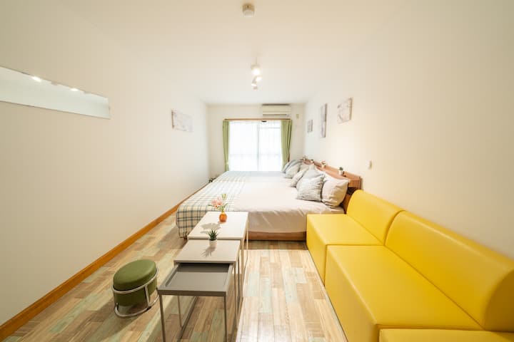 ❽/博多ポートタワー目の前/2部屋/ダブルベッド4台/福岡繁華街までバスで7分 - Fukuoka