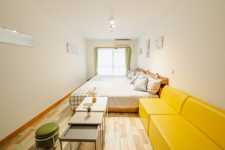 ❽/博多ポートタワー目の前/2部屋/ダブルベッド4台/福岡繁華街までバスで7分 - Fukuoka