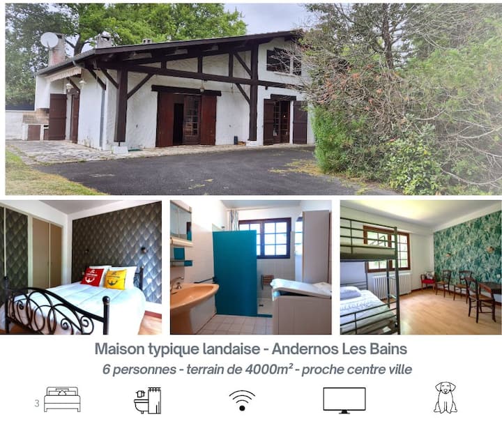 Pause Nature à Andernos Maison Landaise Pour 6 - Andernos-les-Bains